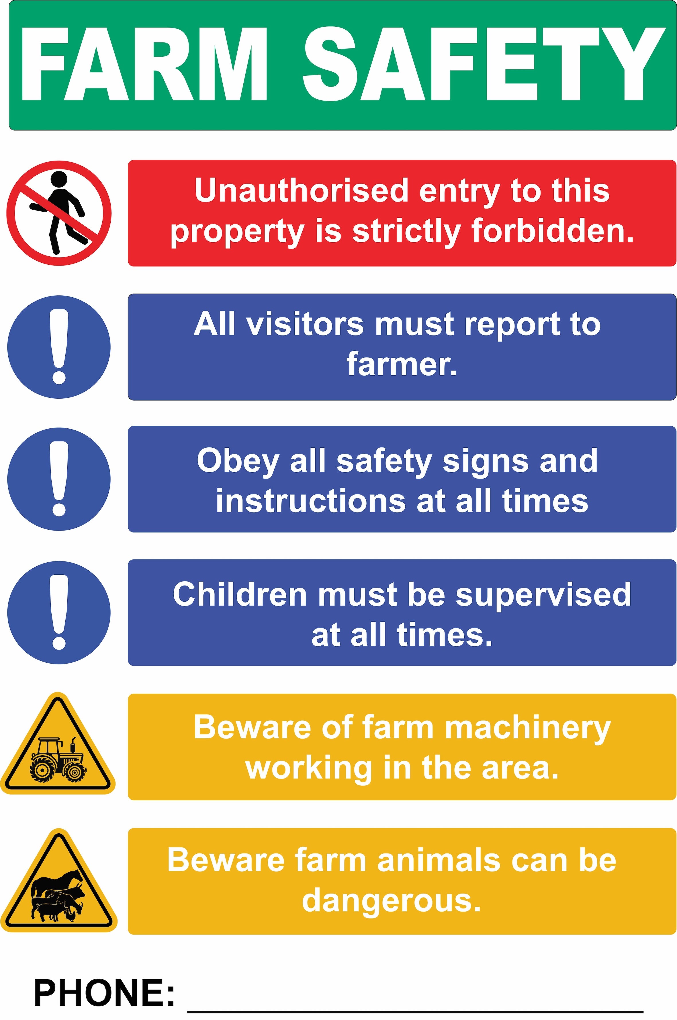 Farm Safety Entry Sign – Farm Safety Signs