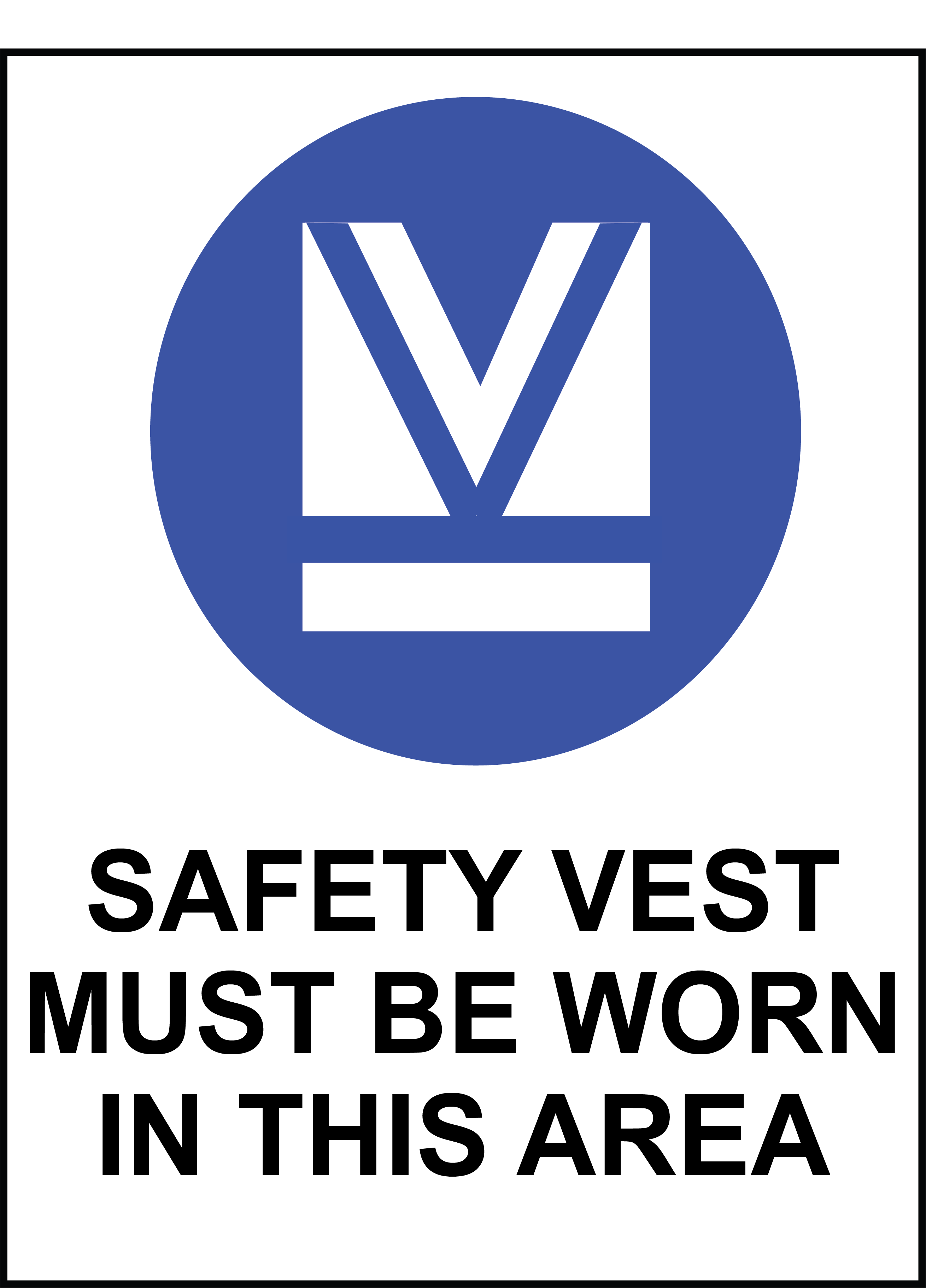 Mandatory - Safety Vest Must Be Worn In This Area – Farm Safety Signs