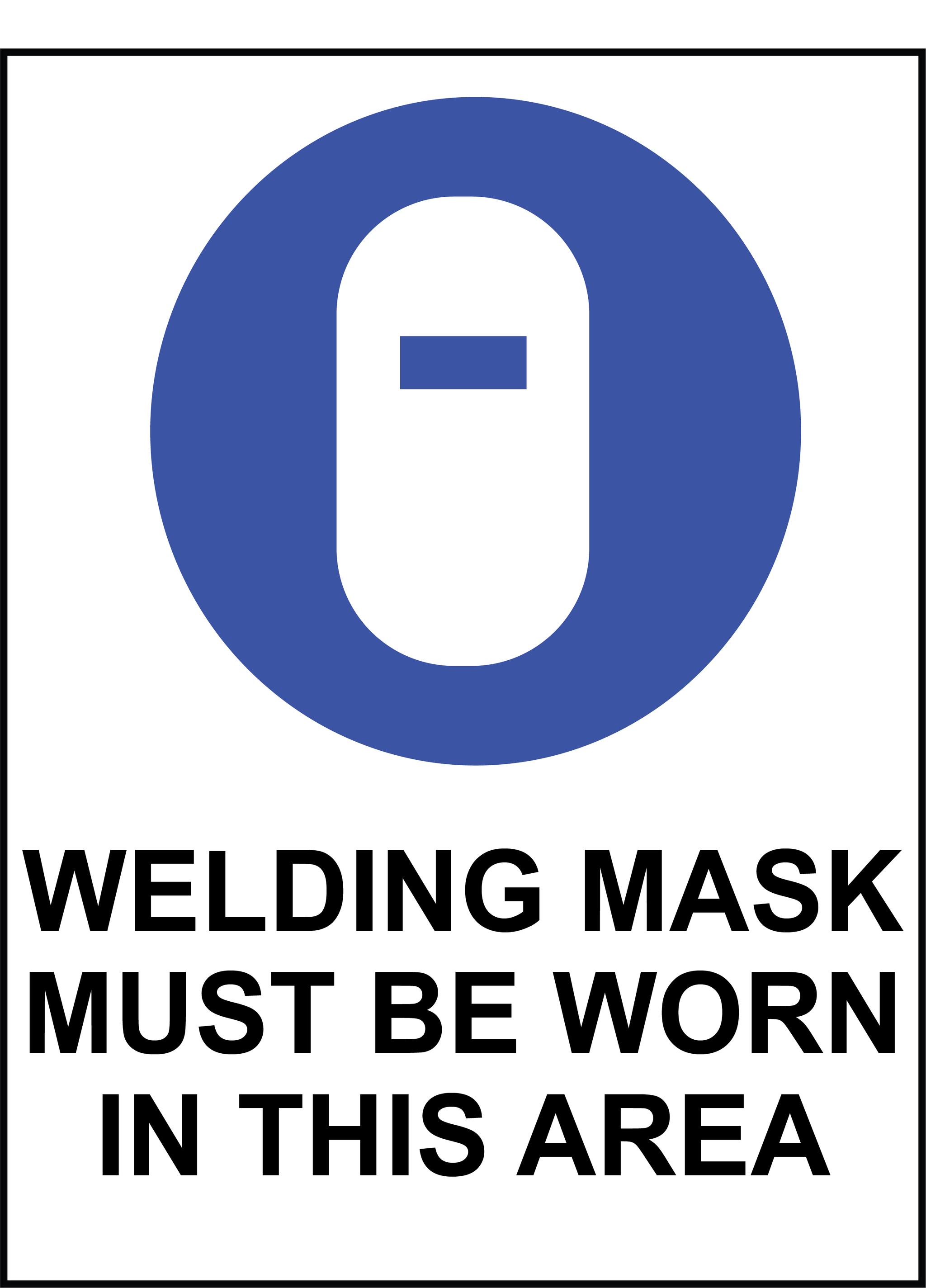Mandatory - Welding Mask Must Be Worn In This Area – Farm Safety Signs